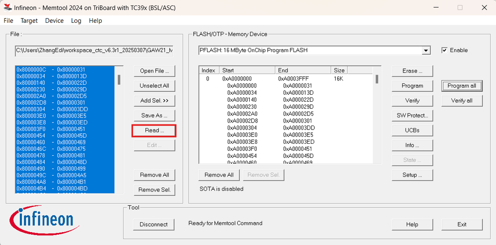 利用Memtool进行TC3xx Flash读写保护测试 - Infineon Developer Community