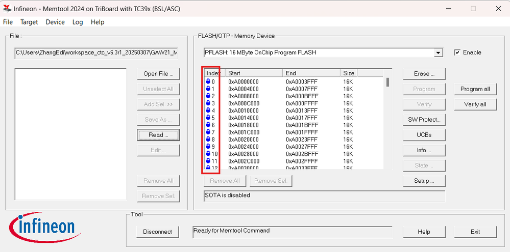 利用Memtool进行TC3xx Flash读写保护测试 - Infineon Developer Community