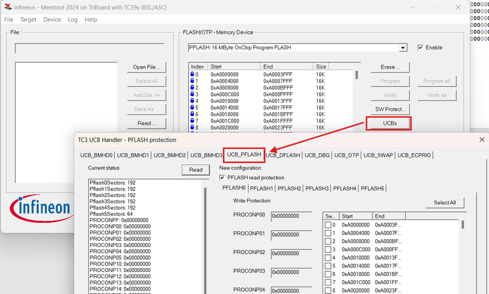 利用Memtool进行TC3xx Flash读写保护测试 - Infineon Developer Community