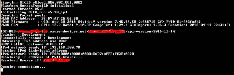Azure X509 MQTT for Type 1LD module - Wiced studio... - Infineon ...
