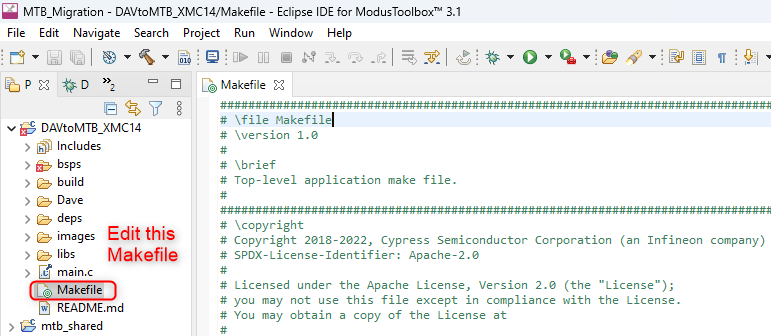 Migrate DAVE™ XMC™ projects to ModusToolbox™ - Infineon Developer Community