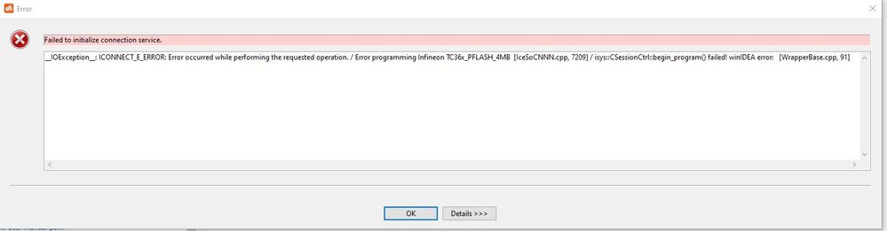 Solved: TC364DP Code flashing error - Infineon Developer Community