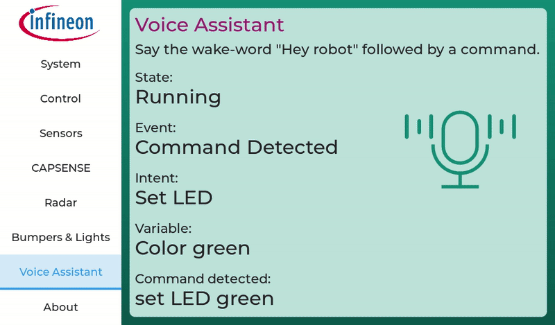 Offline voice control using DEEPCRAFT™ Voice Assistant