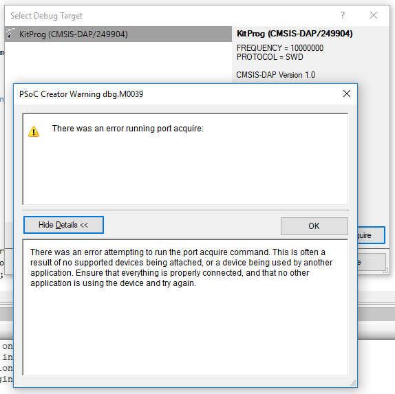 Solved: Cannot program because KitProg goes into mass stor... - Infineon Developer Community