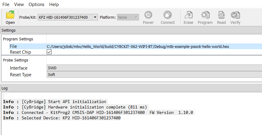 Solved: Discovering Modus Toolbox with the PSoC 6 WIFI-BT ...