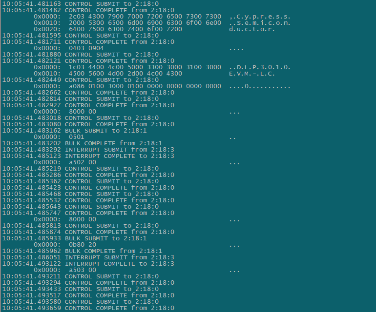 About CY7C65215 using CypressUsbSerial linux sdk ... - Infineon ...
