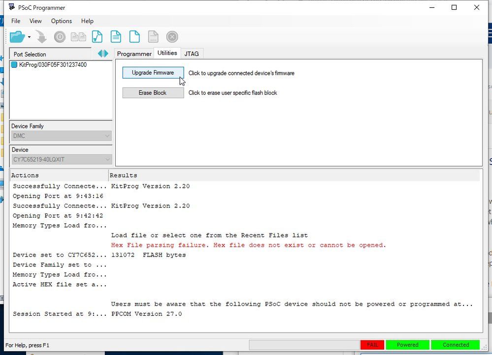 Solved: Cannot program because KitProg goes into mass stor... - Infineon Developer Community