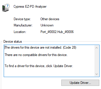 Solved: CY4500 driver - Infineon Developer Community