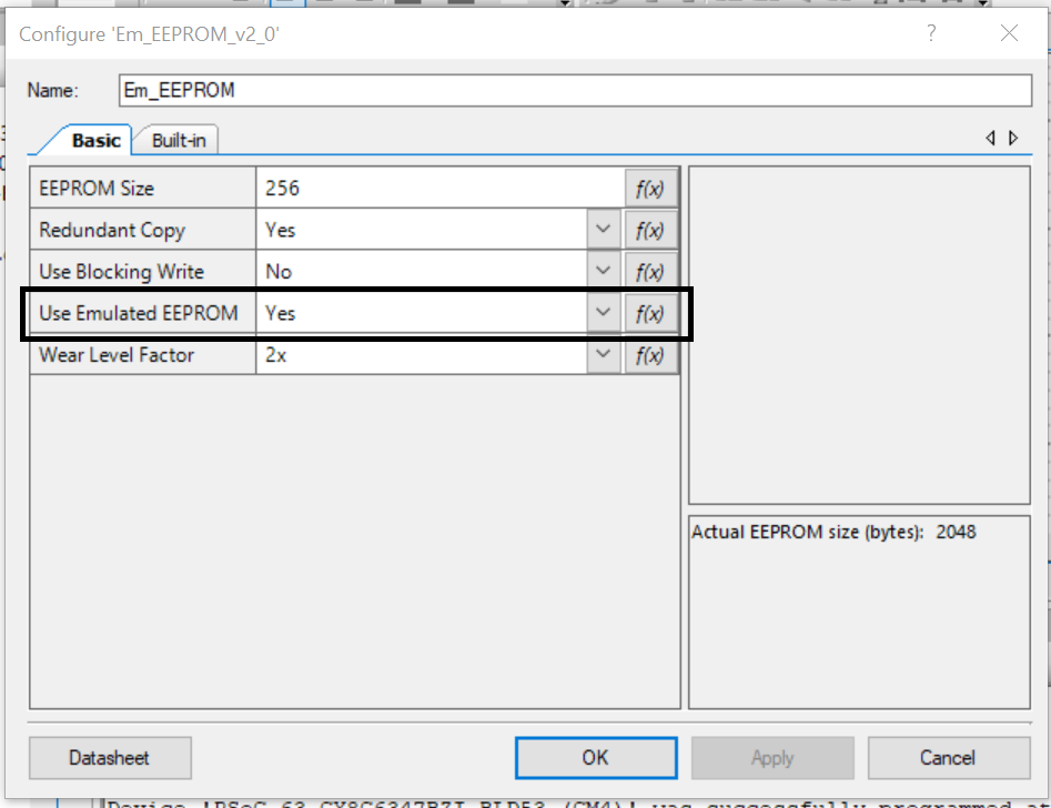 CY_EM_EEPROM_WRITE_FAIL With BLE - Infineon Developer Community