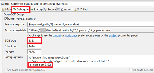 Ports Used by ModusToolbox and Cypress Programmer ... - Infineon Developer Community