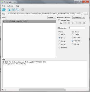 MiniProg3 Connections For Bootloading Over I2C - K... - Infineon ...