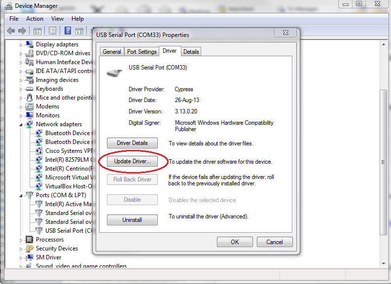 Binding A Usb Serial Device To A Microsoft® Cdc Driver