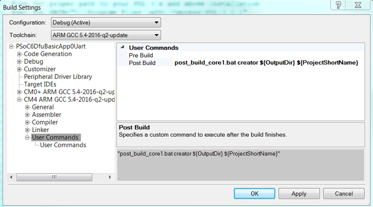 Generate Combined Hex File for PSoC 6 MCU Basic Device Firmware Update