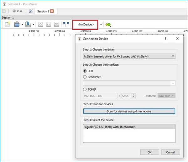 EZ-USB FX2LP-based Logic Analyzer using Open Source sigrok PulseView