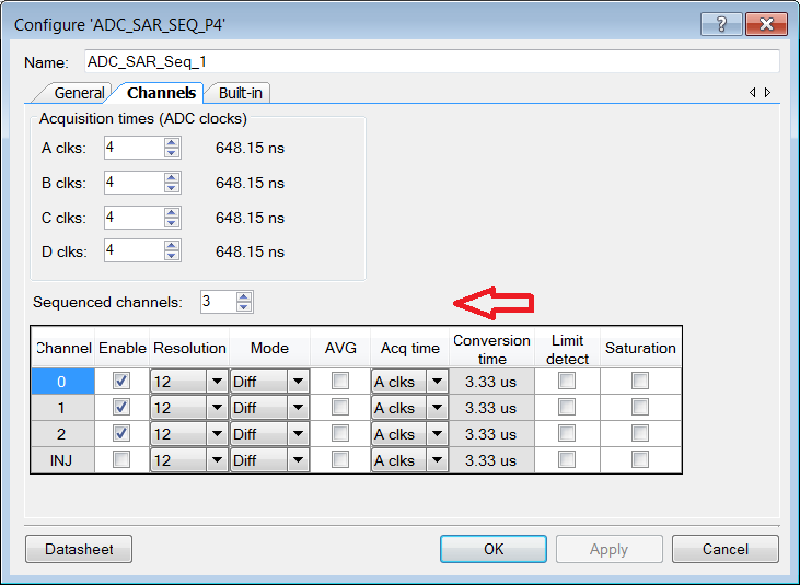 PSoC®4 SAR ADC チャネル多重化 - KBA87497 - Community Tran... - Infineon Developer Community