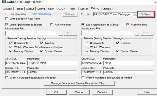 Keil uVisionおよびULink2 / Ulink Proデバッガーを使用すると、デバッグポ... - Infineon ...