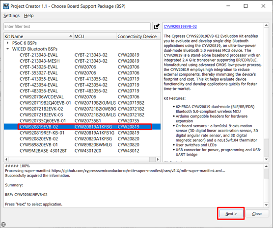 Creating custom BSPs in ModusToolbox