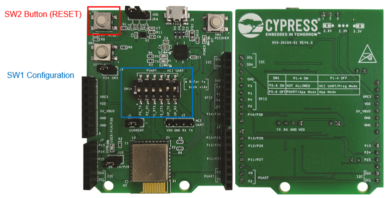 Downloading into the CYBLE-013025-00 module