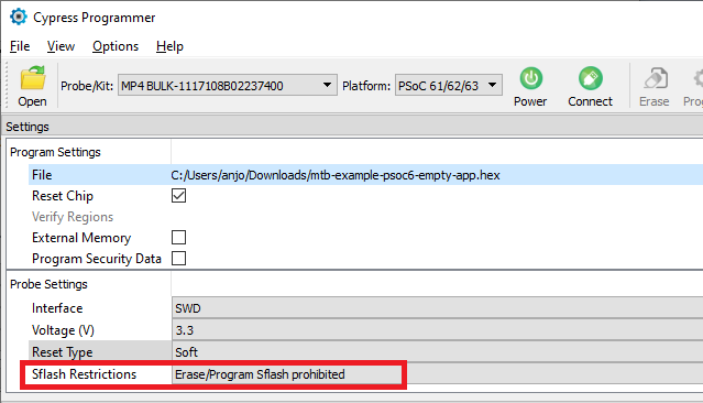 Unable to Connect PSoC 6 MCU After Programming Mbe... - Infineon ...
