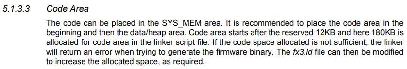 Solved: [FX3] Memory definition issue for CODE AREA and RT... - Infineon Developer Community