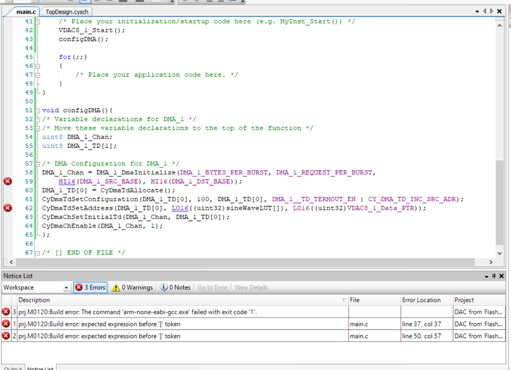 Solved Clock Triggered Dma Dac And Flash Issue Infineon Developer