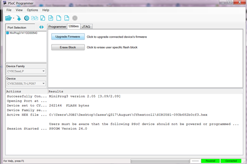 MINIPROG3 FIRMWARE UPGRADE - KBA221240 - Infineon Developer Community