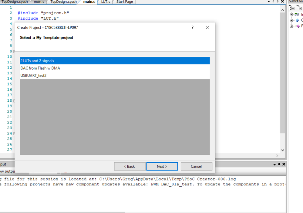 Solved: PSOC Creator glitch - template projects - Infineon Developer ...