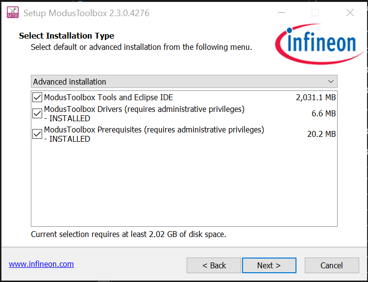Solved: Unable to install ModusToolbox - Infineon Developer Community