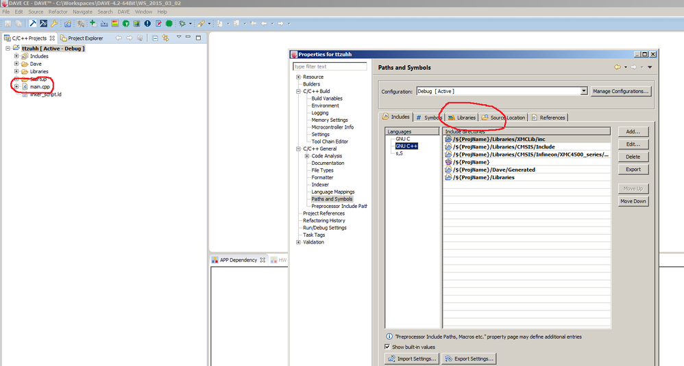 Dave 4 How to include static Libraries? - Infineon Developer Community