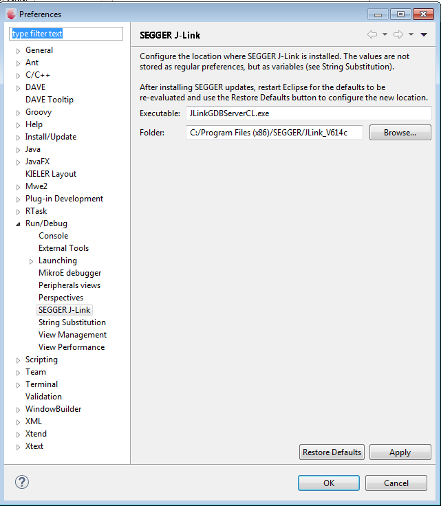 Upgrading SEGGER JLink in DAVE4 - Infineon Developer Community