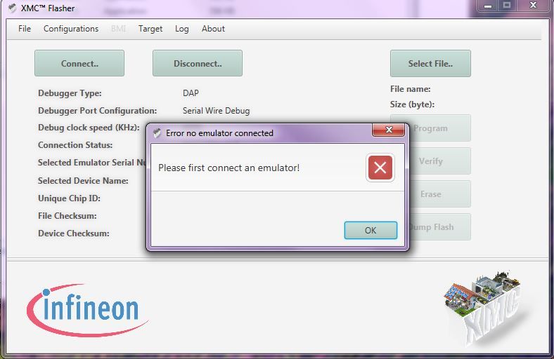 Solved: XMCFlasher cannot find the emulator - Infineon Developer Community