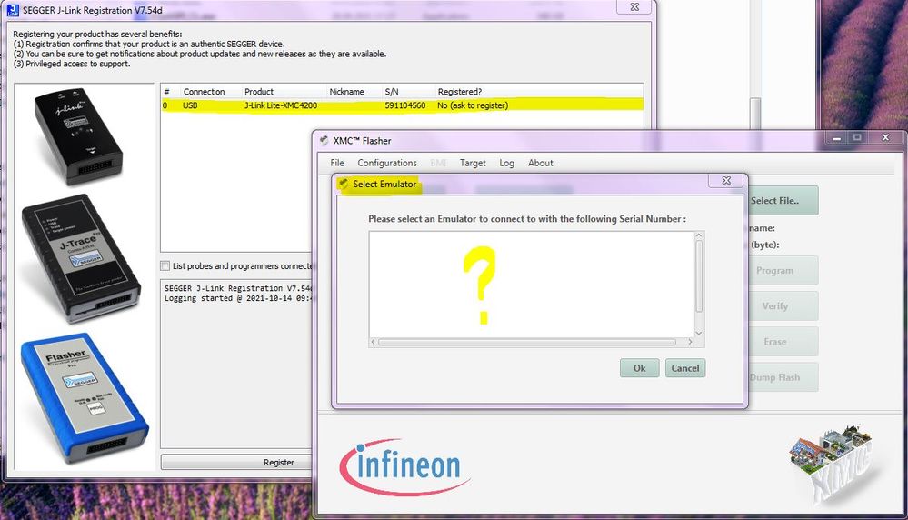 Solved: XMCFlasher cannot find the emulator - Infineon Developer Community