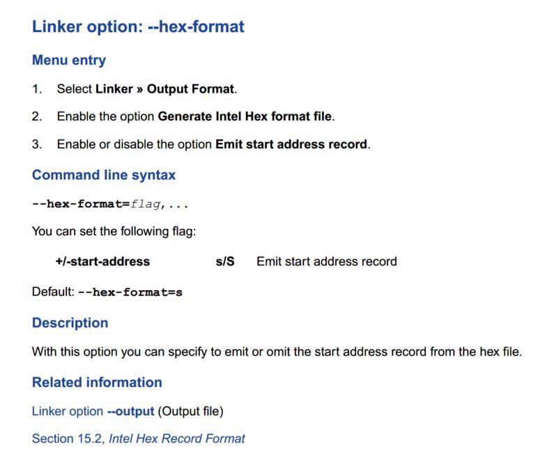 Hex File Generation With Tasking Compiler Infineon Developer Community