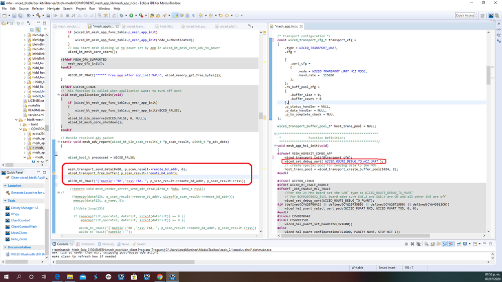 Solved: How can I send data through HCI UART without using... - Infineon Developer Community