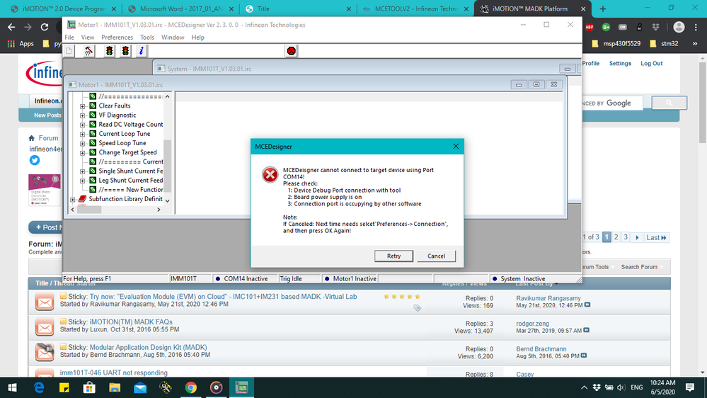IMM101T046 programming - Infineon Developer Community