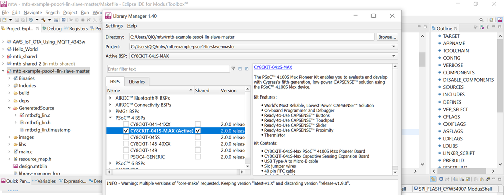 Solved Modustoolbox How To Use Make Getlibs And Mak Infineon