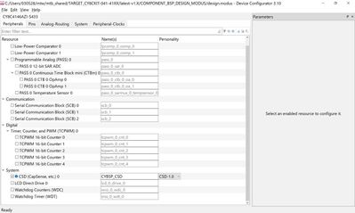 Solved: Peripheral and GPIO settings for Modus Toolbox - Infineon Developer Community