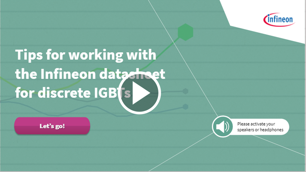 Tips for working with the Infineon datasheet for discrete IGBTs
