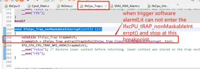 Solved: TC387:SMU: use a software alarm trigger NMI(Non ma... - Infineon Developer Community