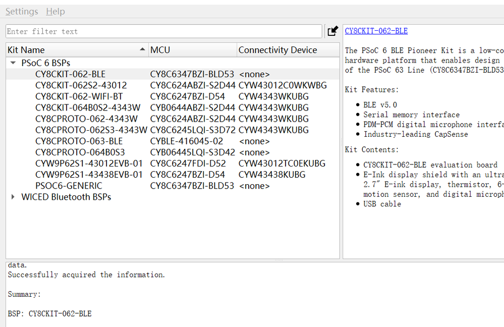 已解决: 帮忙提供一版psoc62+cyw43455的WiFi_mfg测试程序和wl工具以及bt_mfg蓝牙测... - Infineon ...
