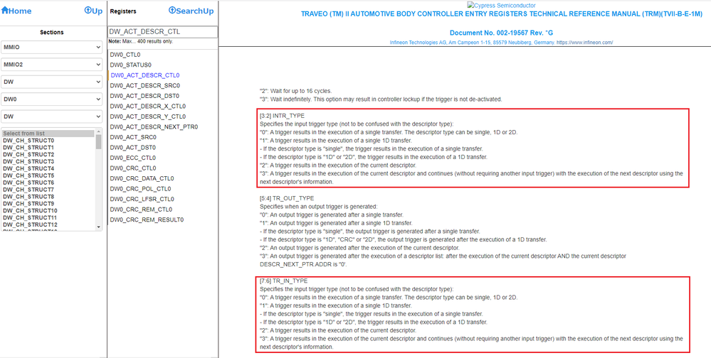 Solved: Traveo T2G DW_ACT_DESCR_CTL register (in 1M Regist... - Infineon Developer Community