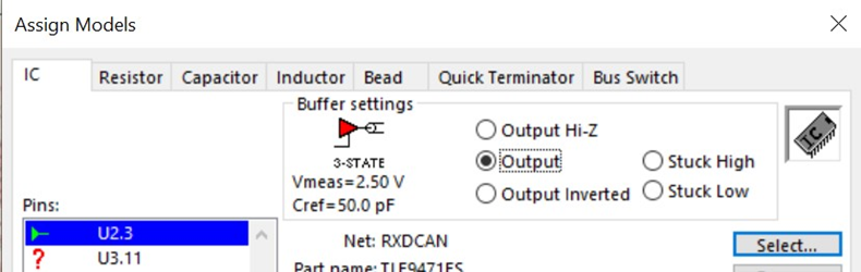 IBIS models: signal integrity