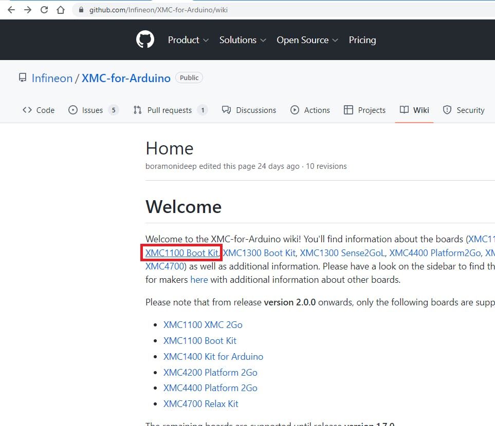 Xmc™ For Arduino Infineon Developer Community