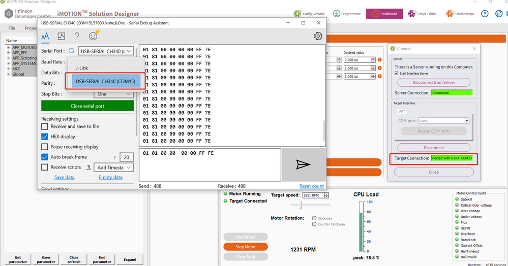 Solved Cannot Use User Uart On Eval M 101t To Control Mo