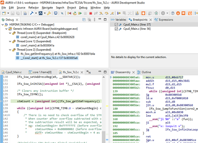 Solved: Multi-core debug, No source available for "core 2.... - Infineon Developer Community