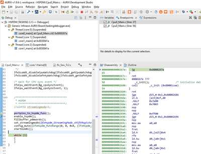 Solved: Multi-core debug, No source available for "core 2.... - Infineon Developer Community