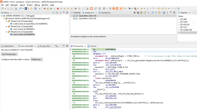 Solved: Multi-core debug, No source available for "core 2.... - Infineon Developer Community