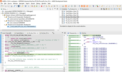 Solved: Multi-core debug, No source available for "core 2.... - Infineon Developer Community