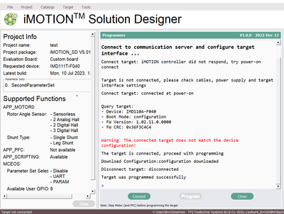 Solved: iMotion Solution Designer Connection Error with M7 ...