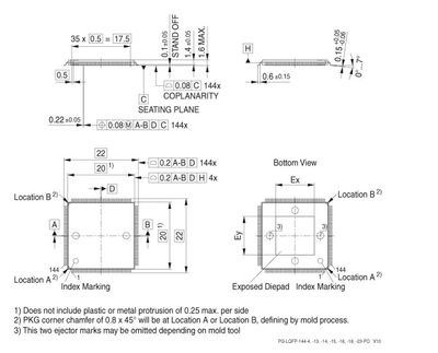 Solved: PG-LQFP-144-4 Devices' bevealed corner at the d... - Infineon ...